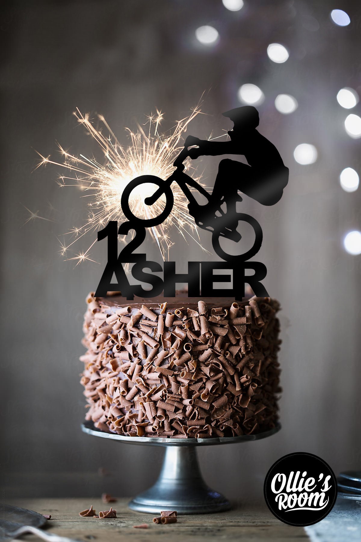 BMX Bike With Name Birthday Cake Topper BMX Bike Cake - Etsy