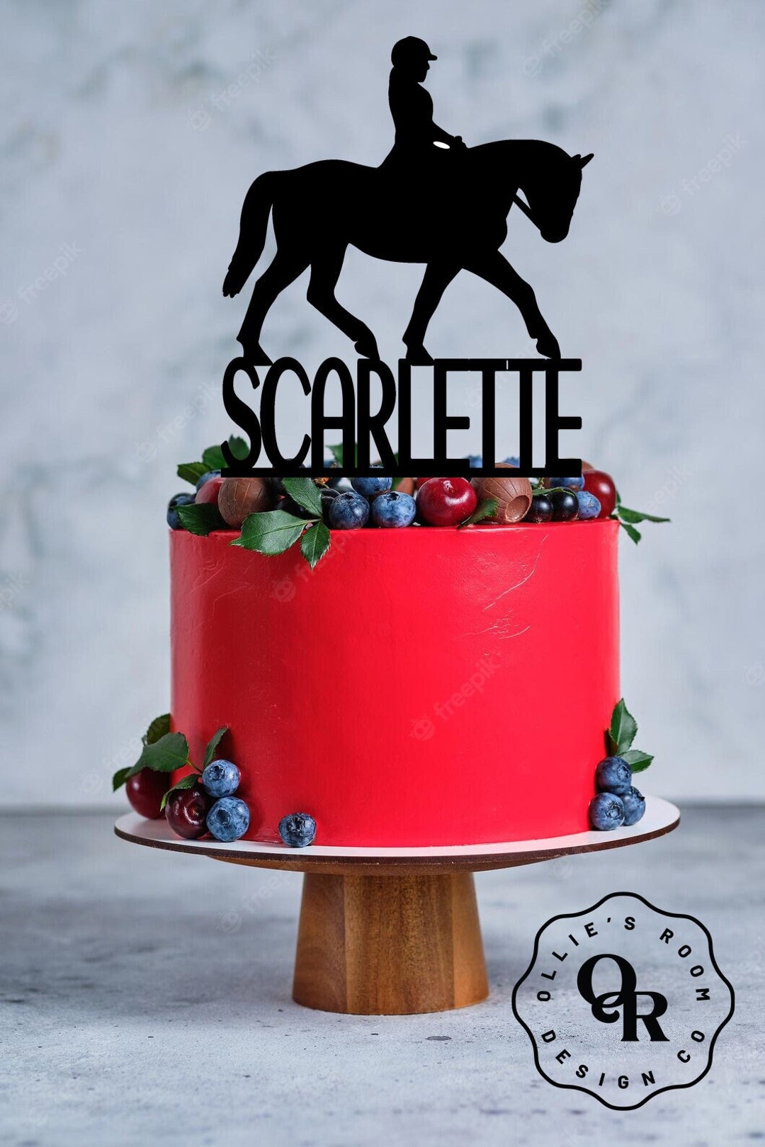 Horse Equestrian Theme Cake Topper | Horse Rider Cake Topper | Birthday ...