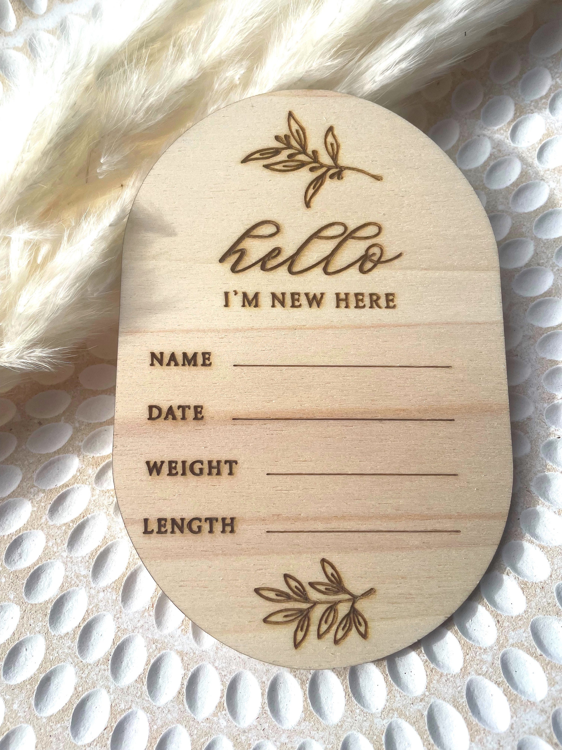 Wooden Birth Announcement Sign Wooden Name Announcement - Etsy