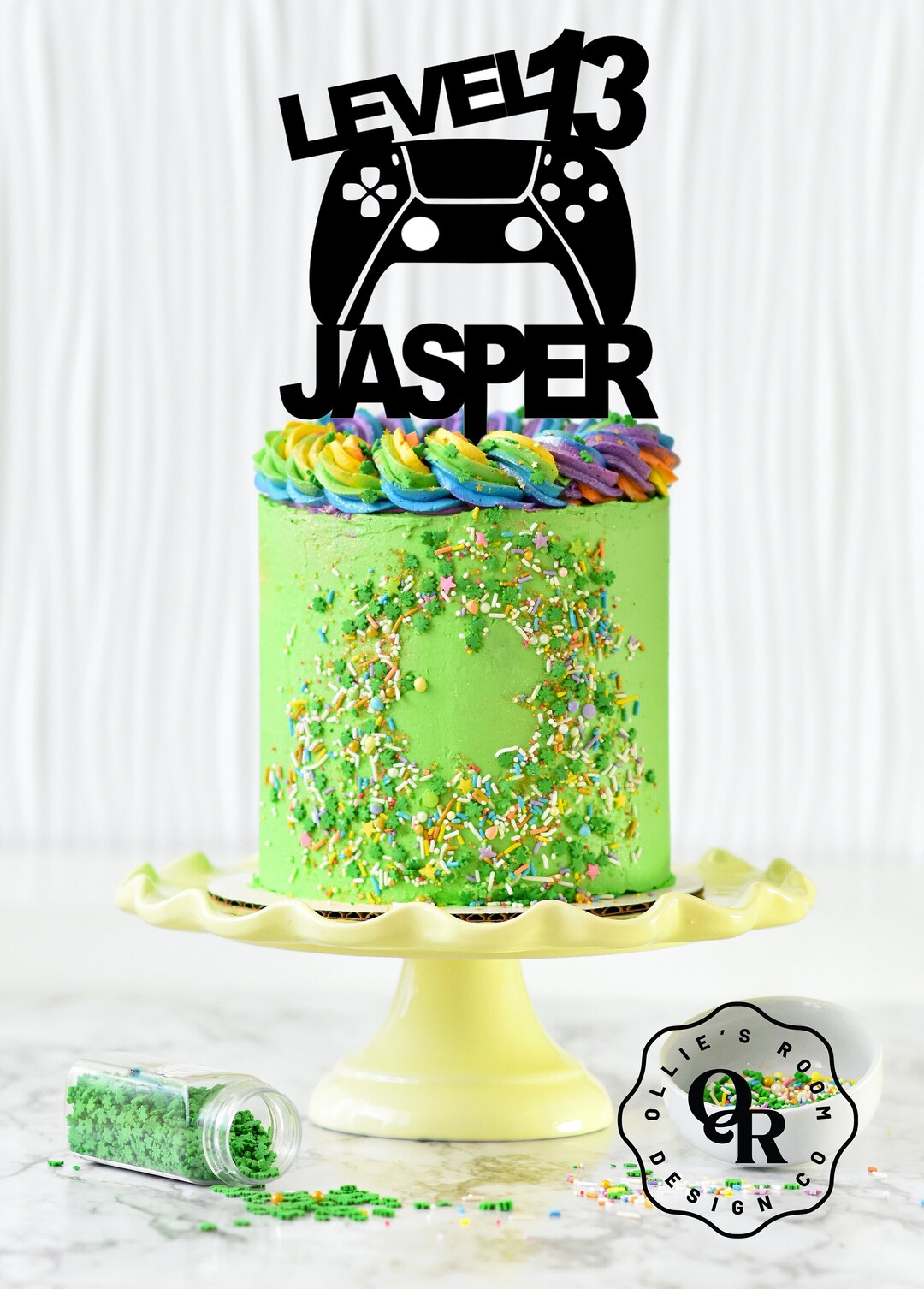 Personalised Gaming Gamer Birthday Cake Topper Gaming Controller Cake ...