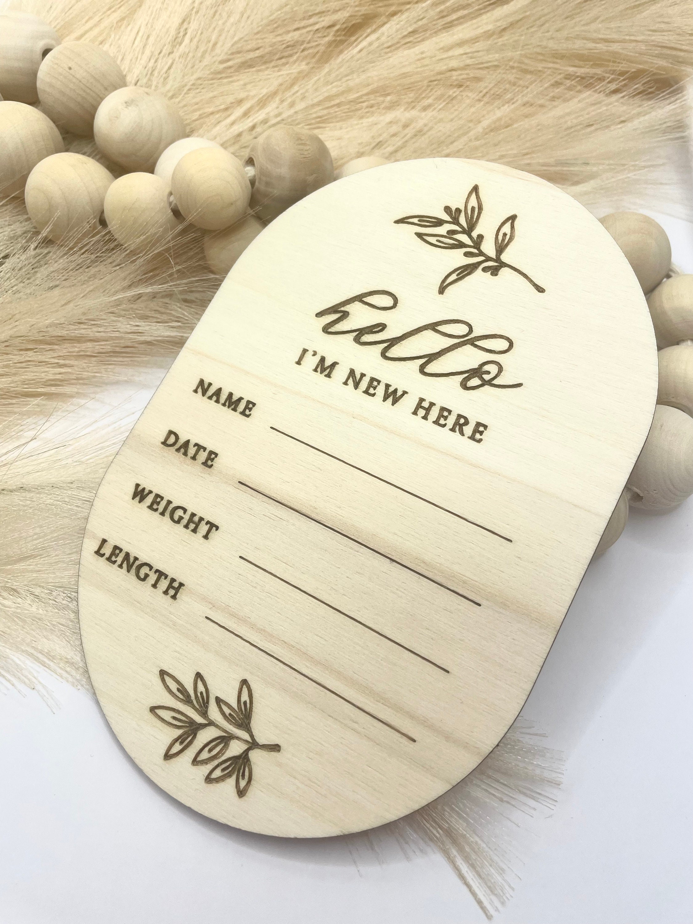 Wooden Birth Announcement Sign Wooden Name Announcement - Etsy