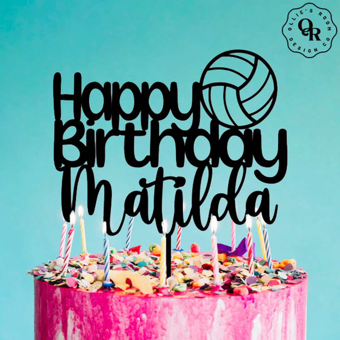 Happy Birthday Netball Cake Topper Personalised Netball Cake Decoration ...
