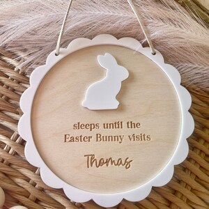 Personalised Easter Bunny Countdown Sign, Custom Easter Dry Erase Sign, Easter Bunny Coming Here ...