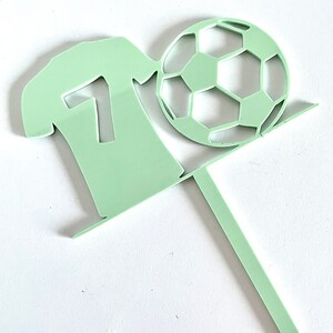 Soccer Football Birthday Cake Topper | Personalised Soccer Player Cake ...