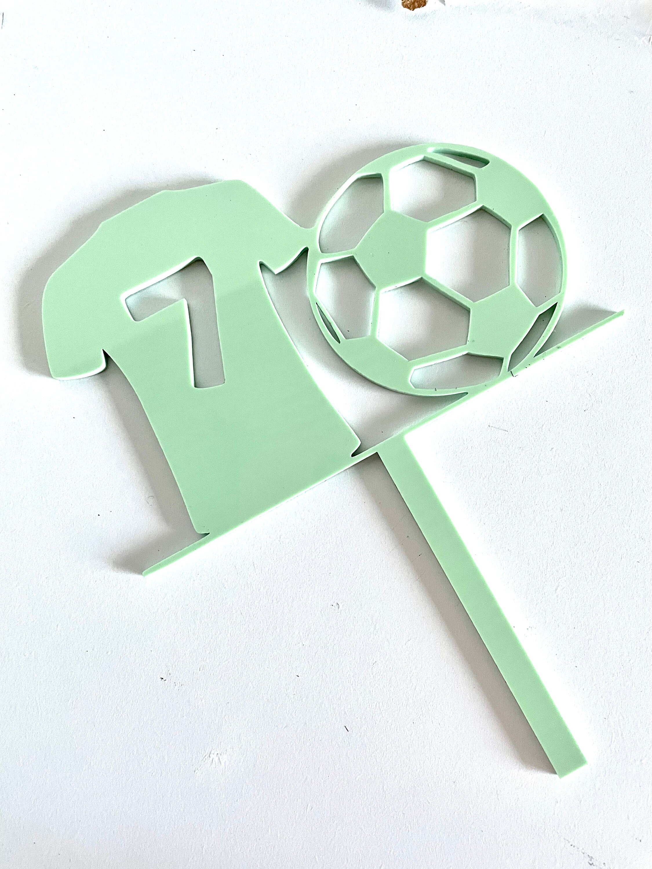 Soccer Football Birthday Cake Topper | Personalised Soccer Player Cake ...