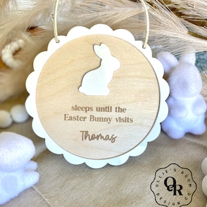 Personalised Easter Bunny Countdown Sign, Custom Easter Dry Erase Sign, Easter Bunny Coming Here ...