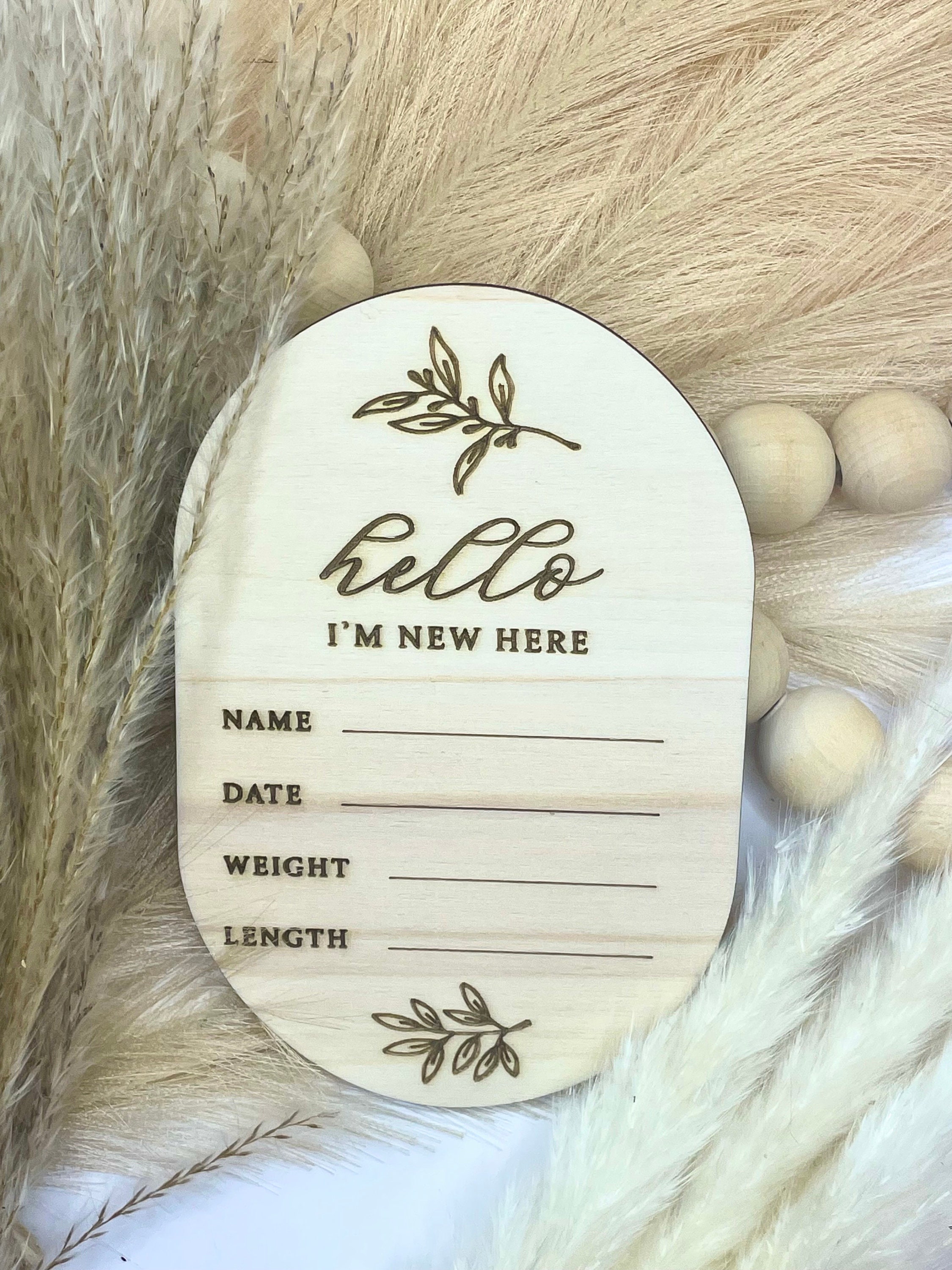 Wooden Birth Announcement Sign Wooden Name Announcement - Etsy
