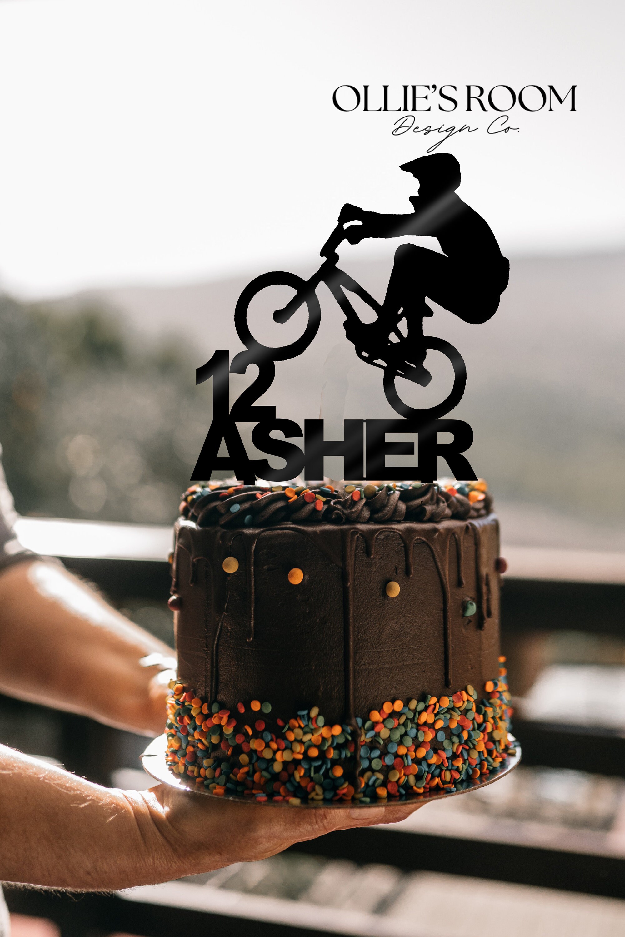 BMX Bike With Name Birthday Cake Topper BMX Bike Cake - Etsy