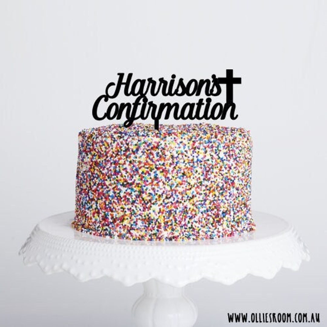Personalised Confirmation Cake Topper Confirmation Cake Decoration Cake ...