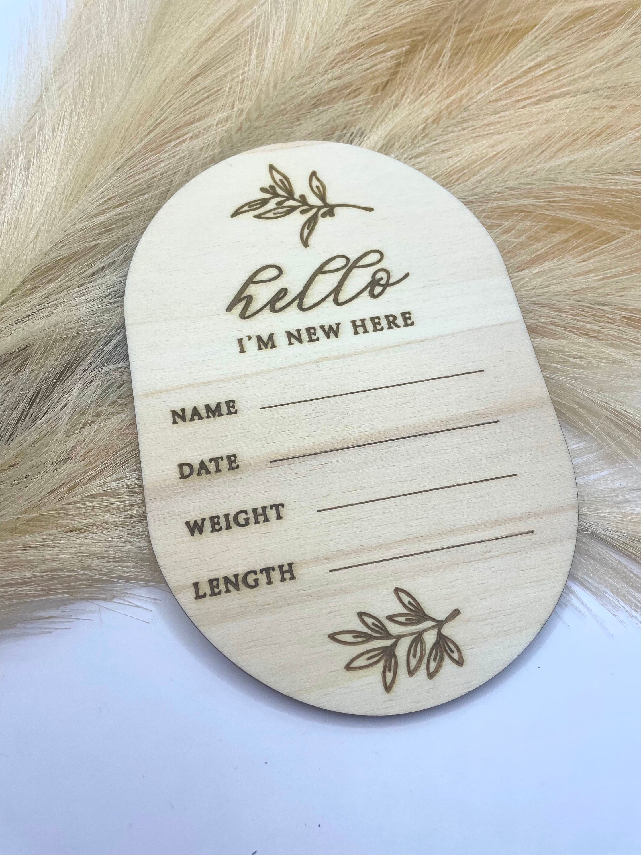 Wooden Birth Announcement Sign Wooden Name Announcement - Etsy