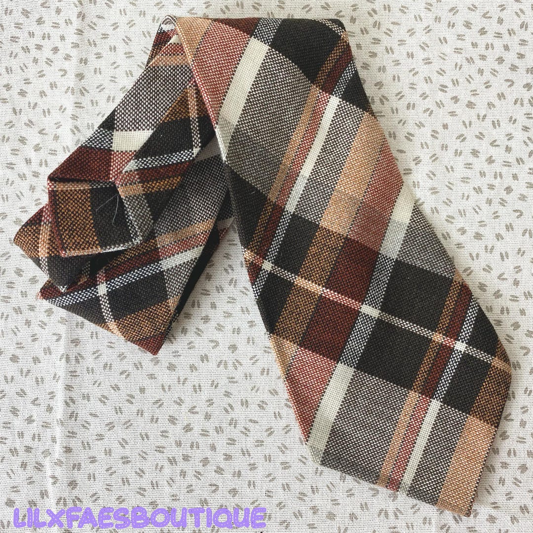 Vintage 1970s Does 1940s Plaid Swing Tie Autumn Style - Etsy