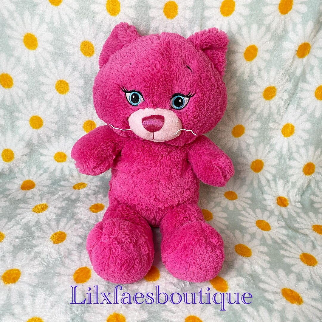 Build A Bear Razzy Berry Pink Kitty Cat Big Head 18" Plush Soft Toy - Etsy