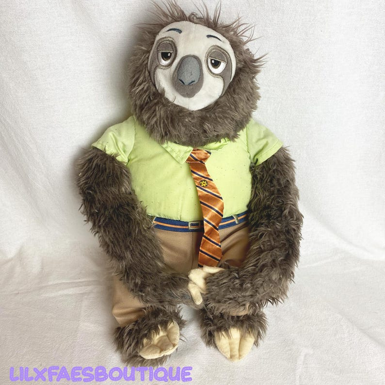 16" Disney Store Official Flash Sloth Zootopia Soft Toy Plushie - Etsy