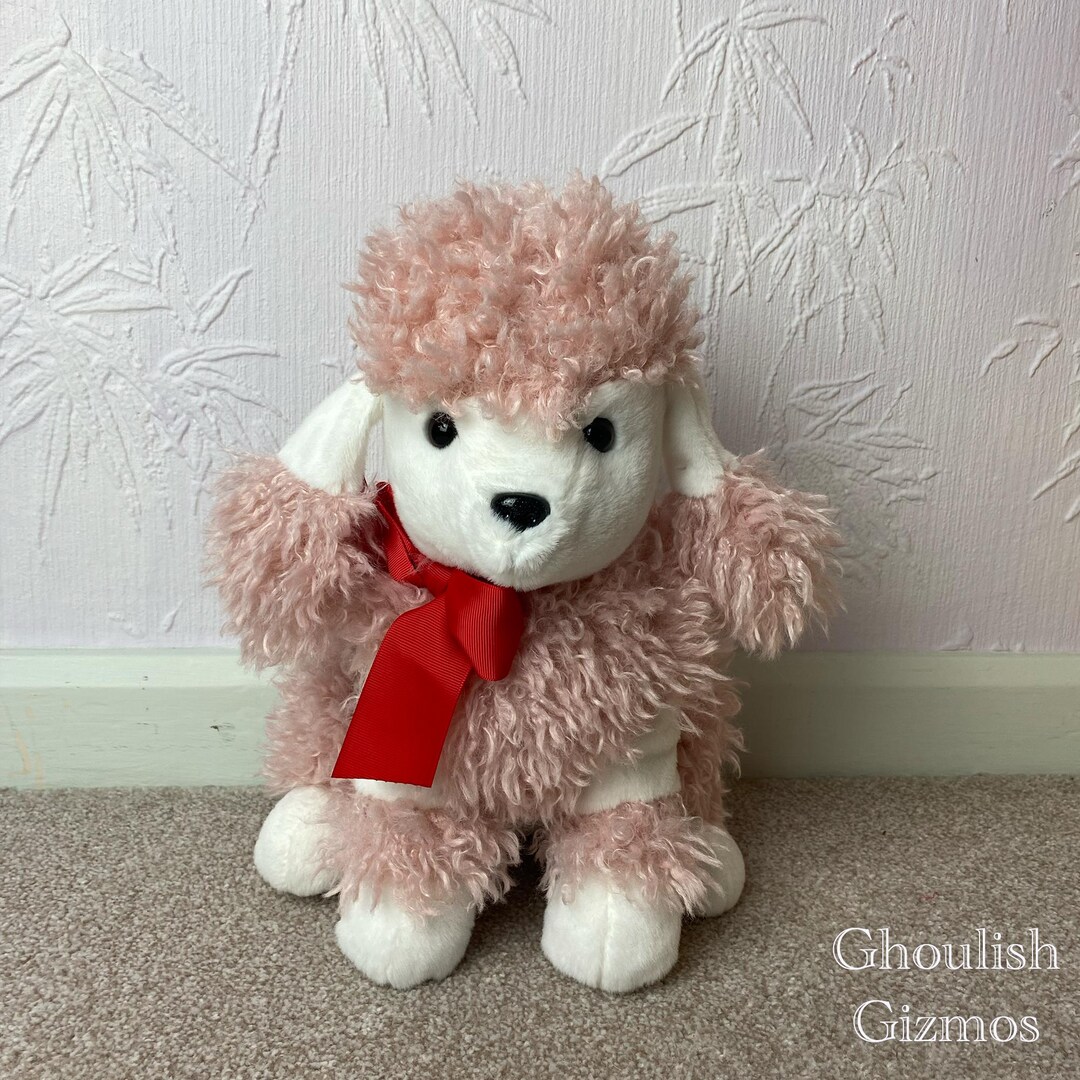 Pink and White Poodle Soft Toy Medium Sized - Etsy