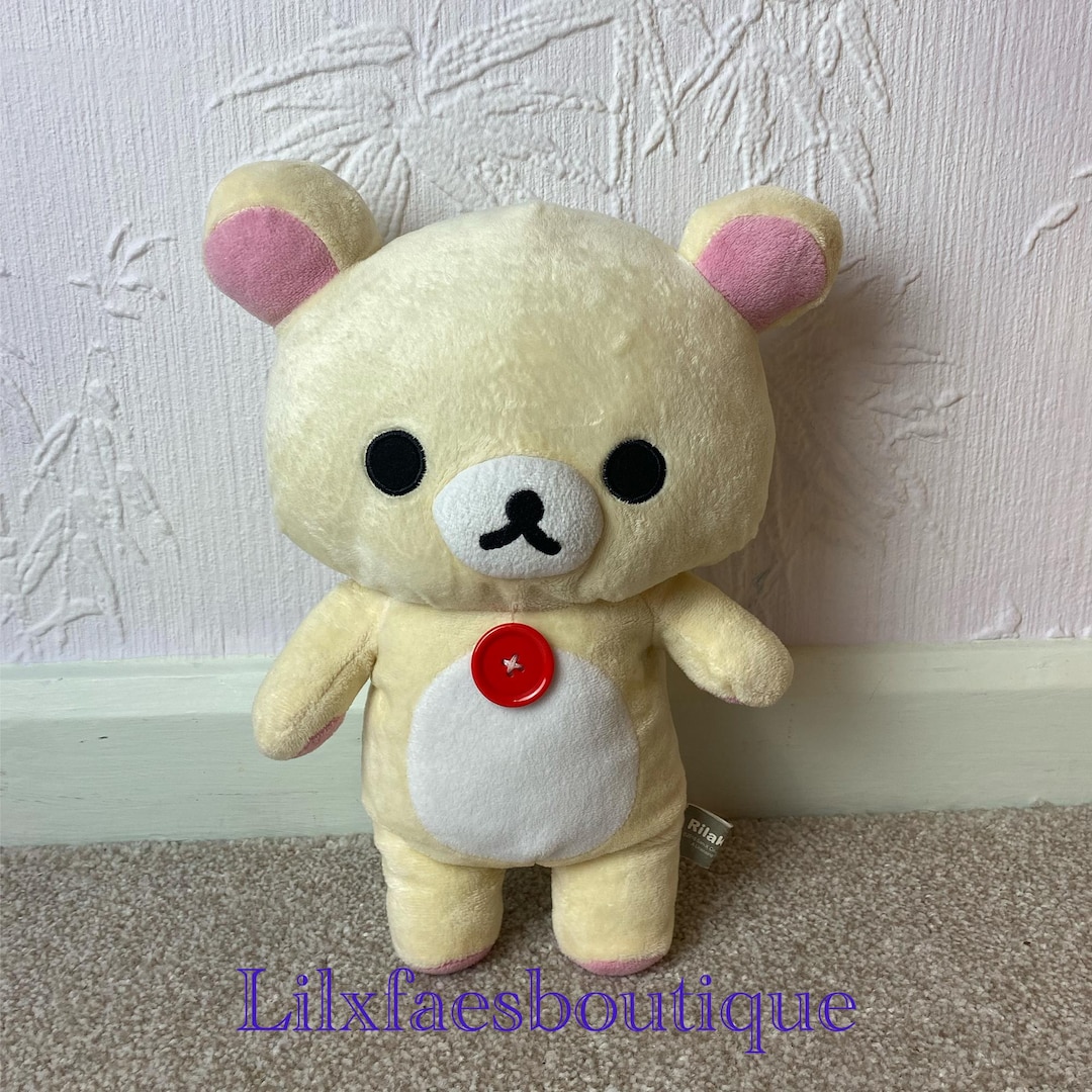 2016 San-x Rilakkuma Plush Bear With Red Button 12soft Toy - Etsy