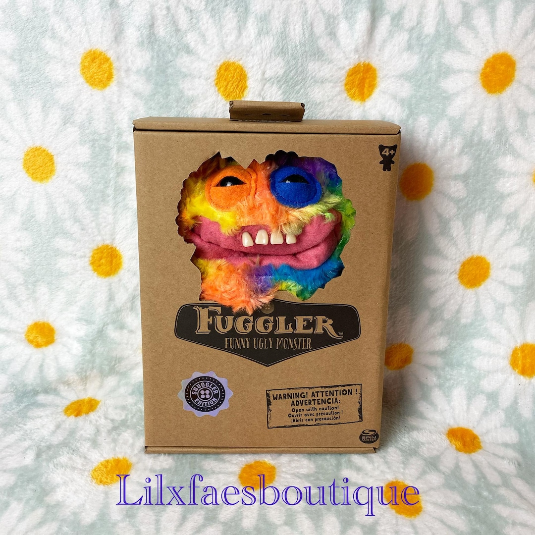 2018 BNWT Unopened Fuggler 22cm Rainbow Fur Grin Grin Soft Toy Plushie ...