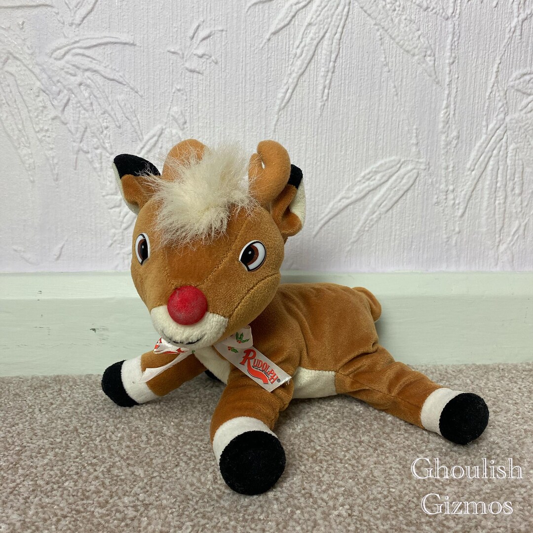 Rudolf le renne au nez rouge des années 1990 Petite peluche - Etsy France