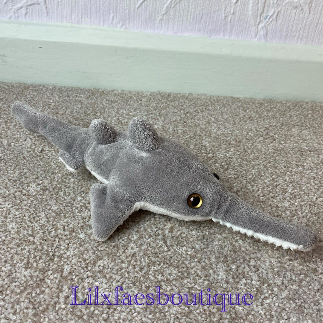 XS Sawtooth Shark Soft Toy Plushie Grey Shark - Etsy