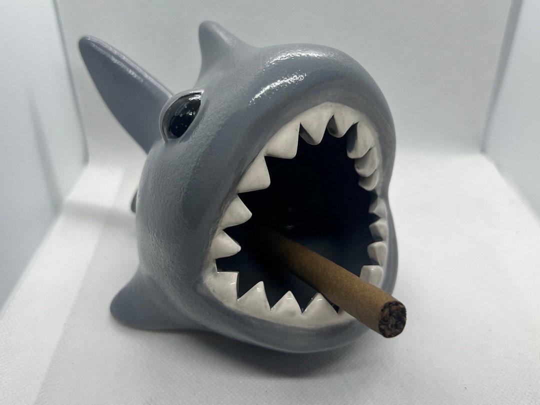 Oceanic Depths Cereamic Shark Ashtray Grey - Etsy