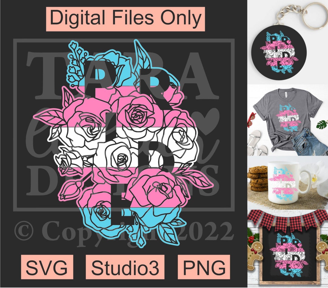 Transgender Pride SVG, LGBTQ Svg, LGBT Svg, Floral Pride, Cricut ...
