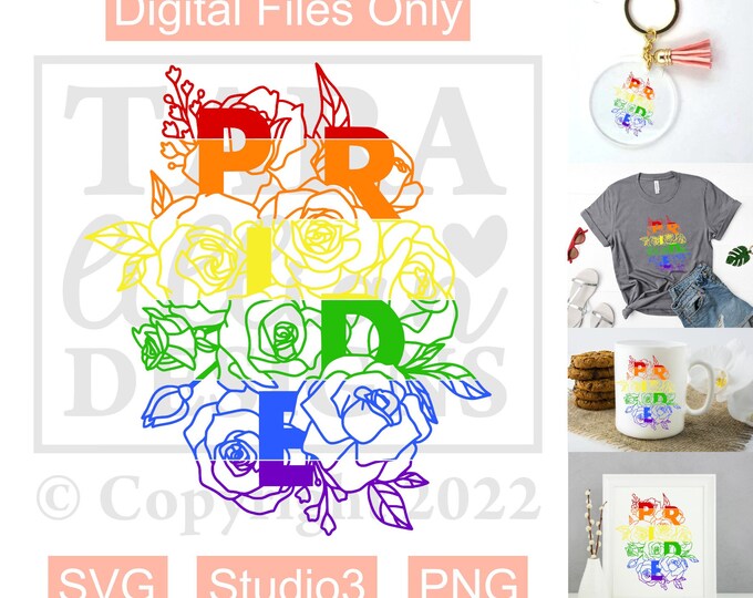 Gay Pride SVG, LGBTQ Svg, LGBT Svg, Floral Pride, Cricut, Silhouette ...