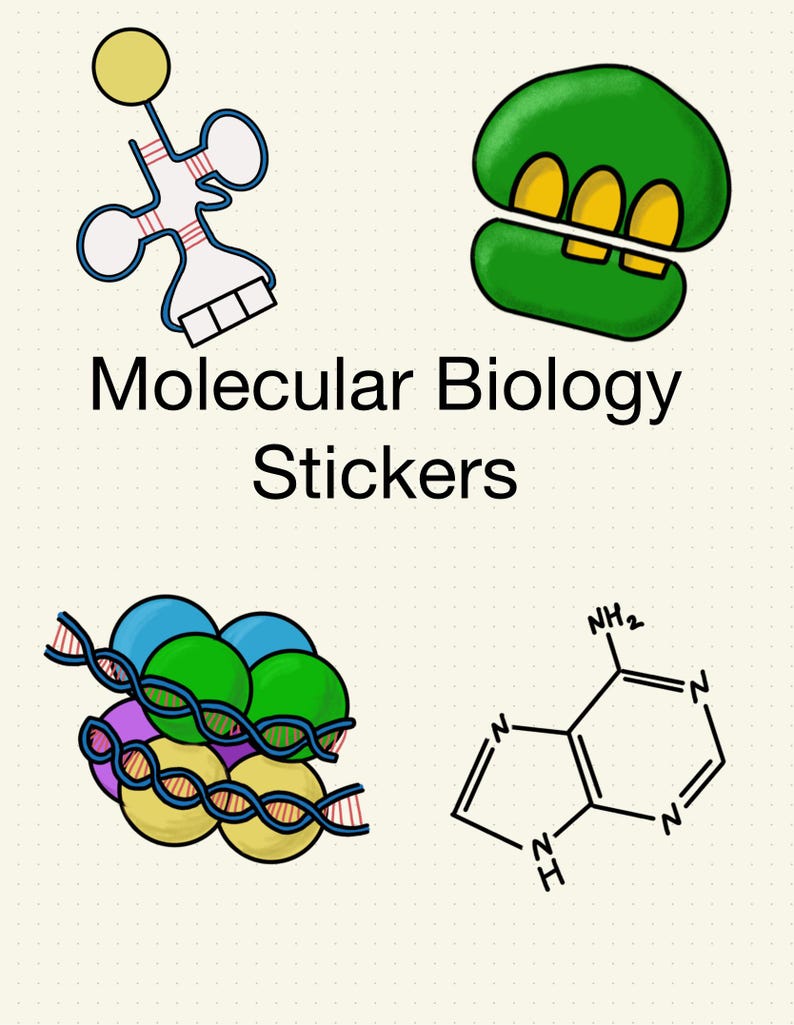 Artsbygol'm- Molecular & Cell Biology Stickers- Precropped Png's ...