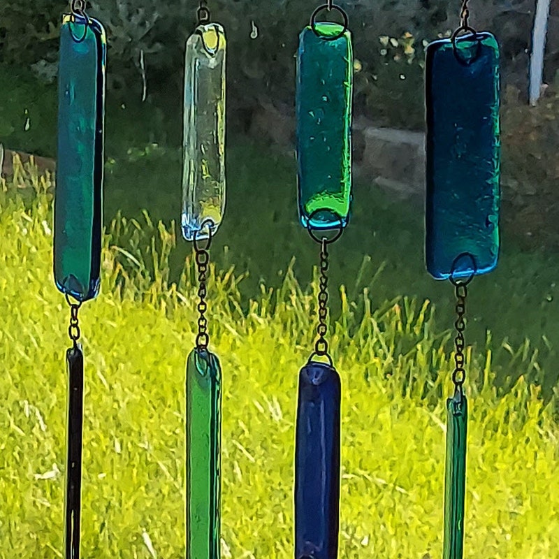 Glass Windchimes - Etsy