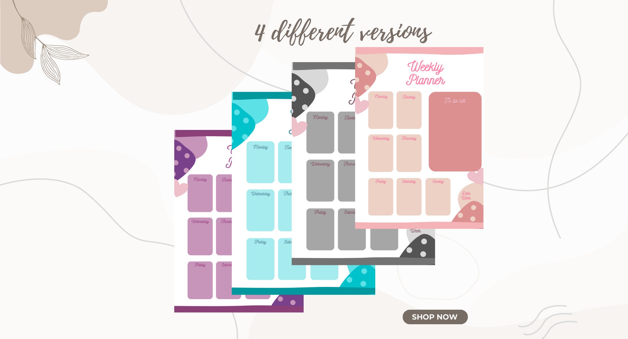 Cute Printable Weekly Planner - Etsy