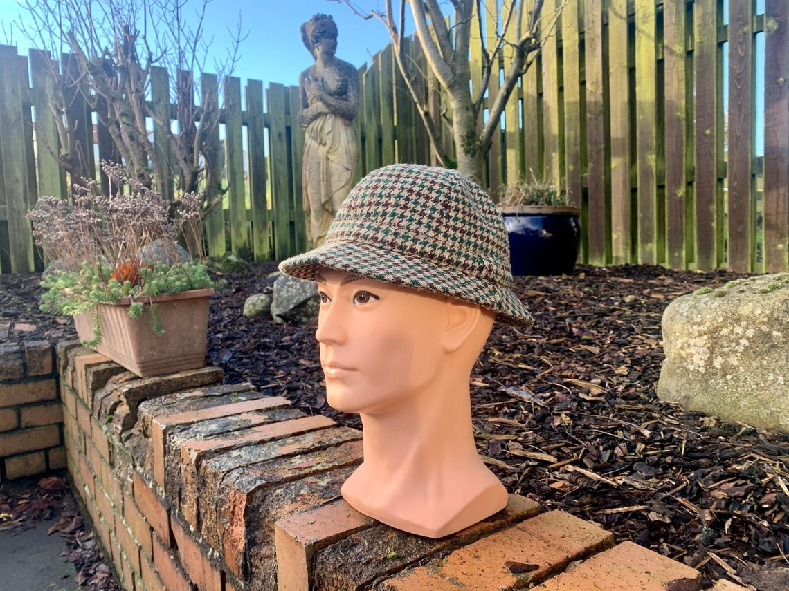 DEERSTALKER TWEED HAT Vintage English or British Country Tweed ...
