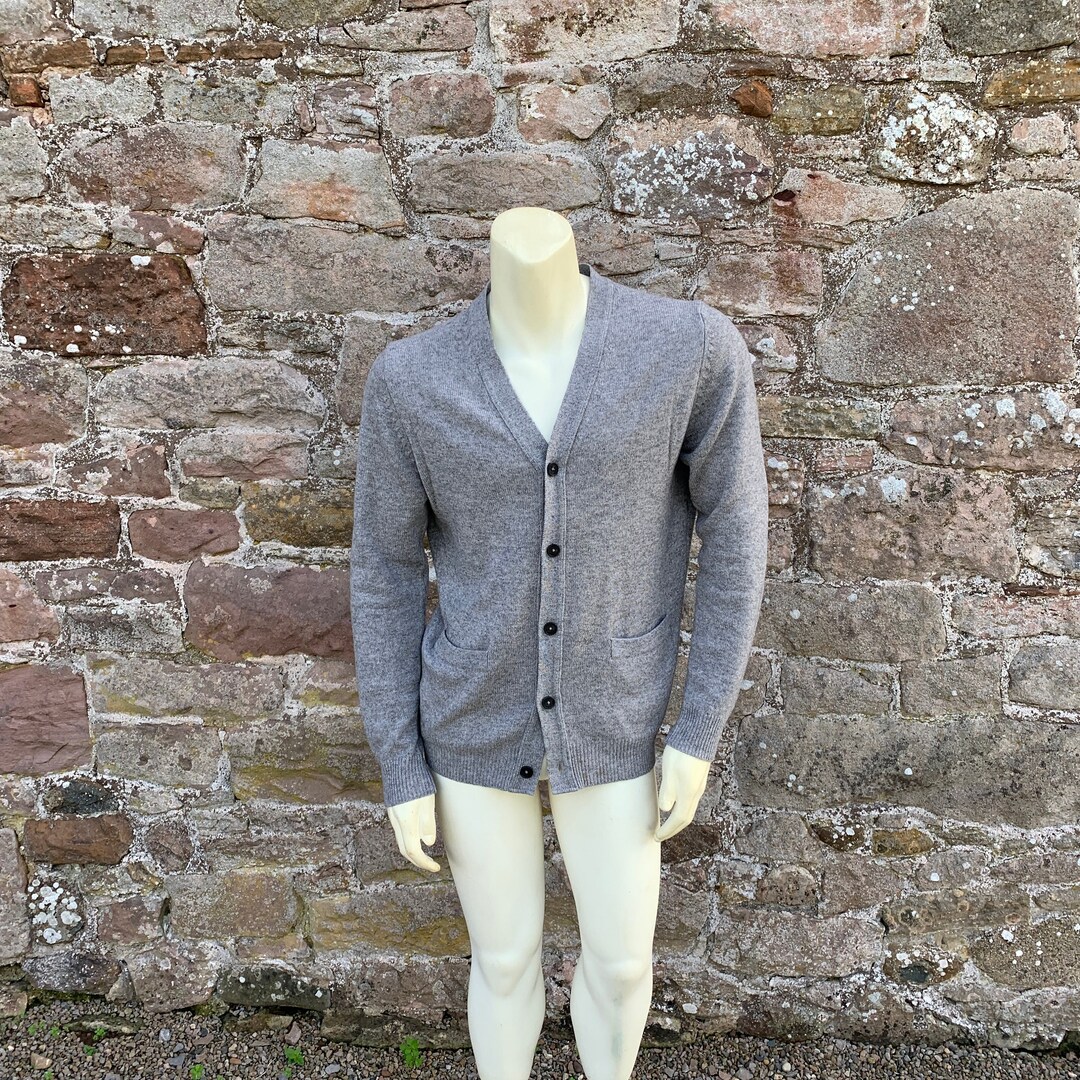 Retro 1990s Hipster Inspired Grandad Style Cardigan With Two Outer ...