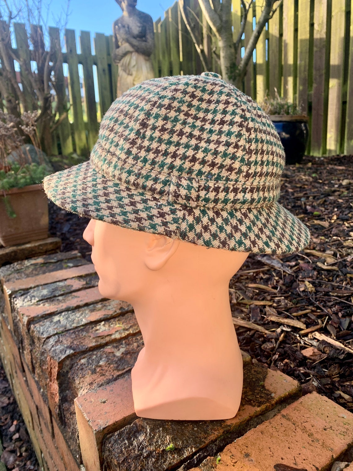 DEERSTALKER TWEED HAT Vintage English or British Country Tweed ...