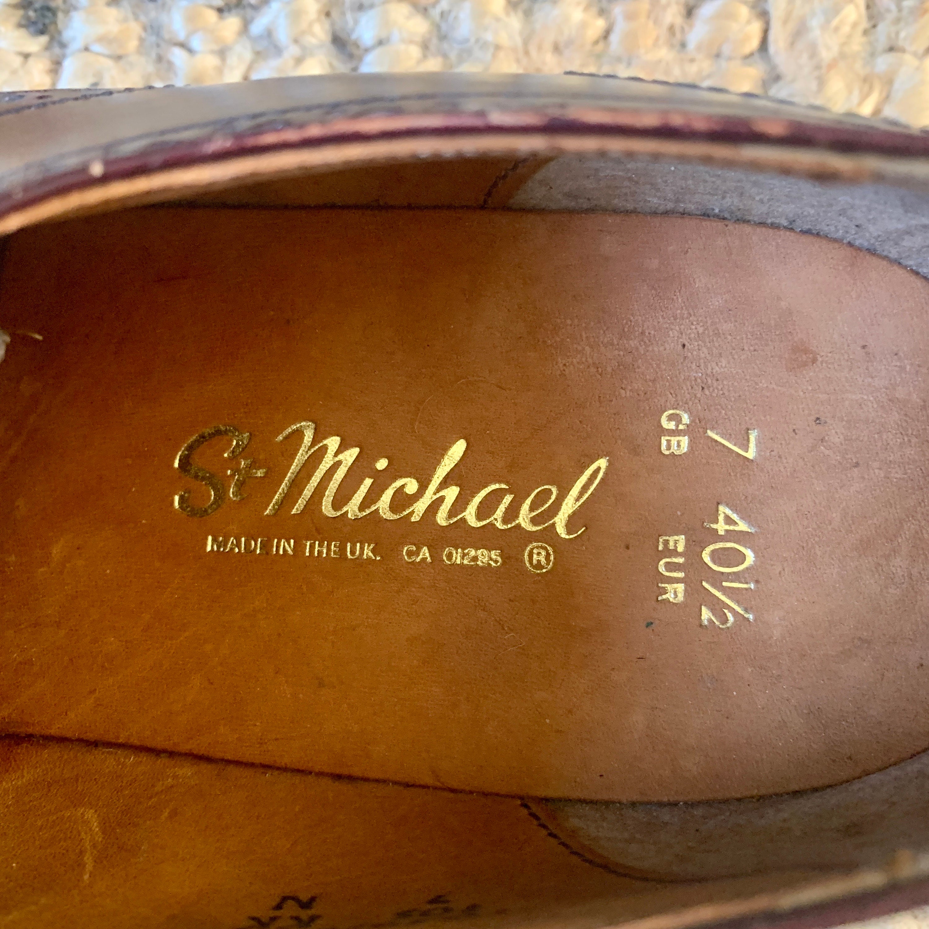 Classic English Wingtip Brogues by St Michael. Brown Burgundy or ...