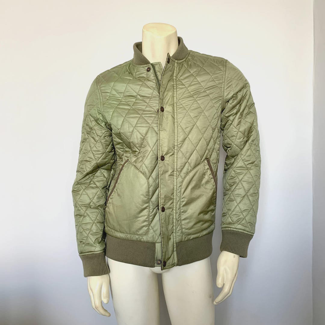 Mens Retro TIMBERLAND BOMBER JACKET / Retro 90s Quilted Bomber Jacket ...