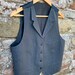 Vintage English Ladies Waistcoat or Vest. Grey Classic Wool Mix British ...