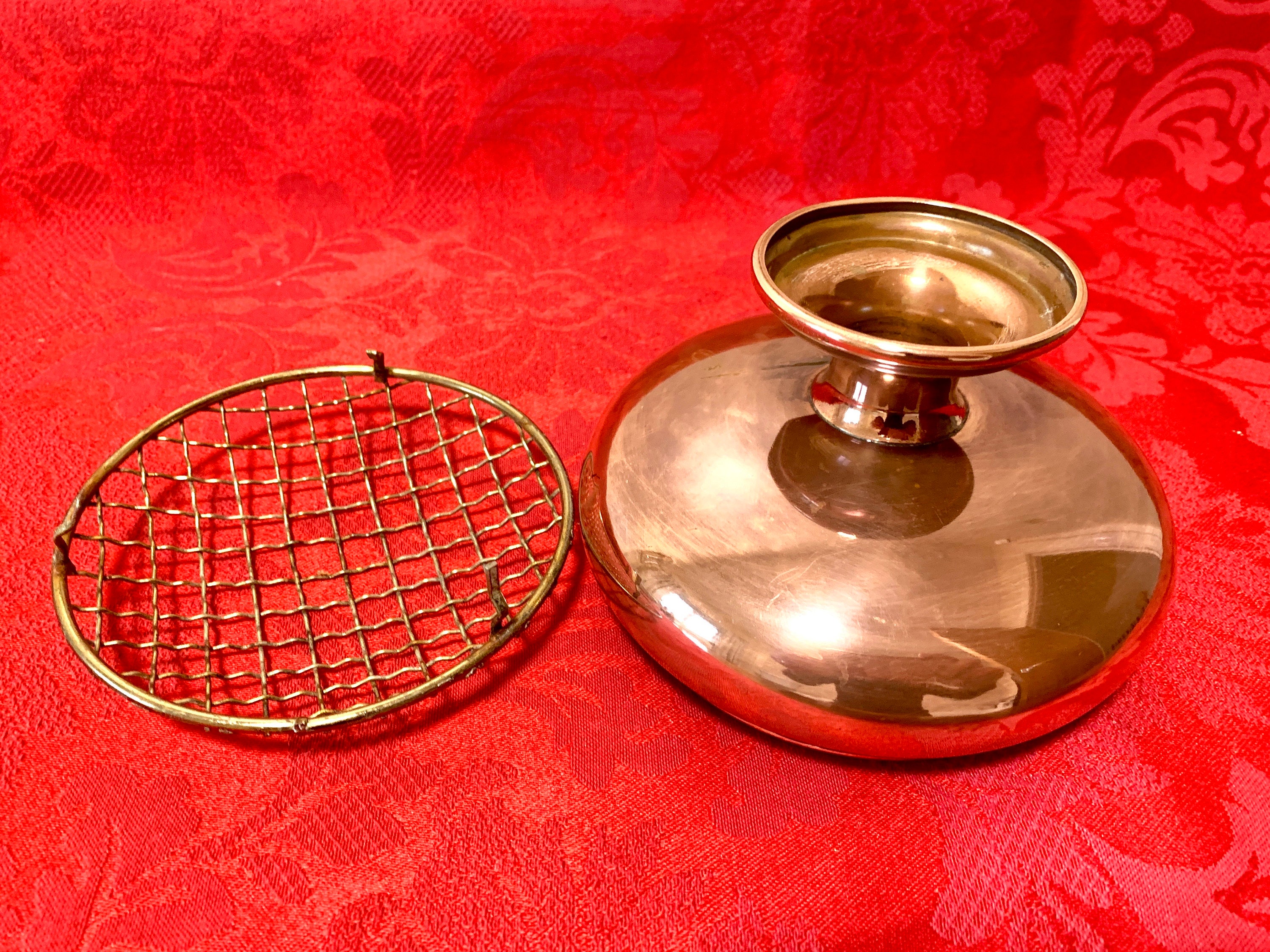 COPPER FLORAL URN - Vintage Copper Rose Bowl or Flower Bowl or Funeral ...