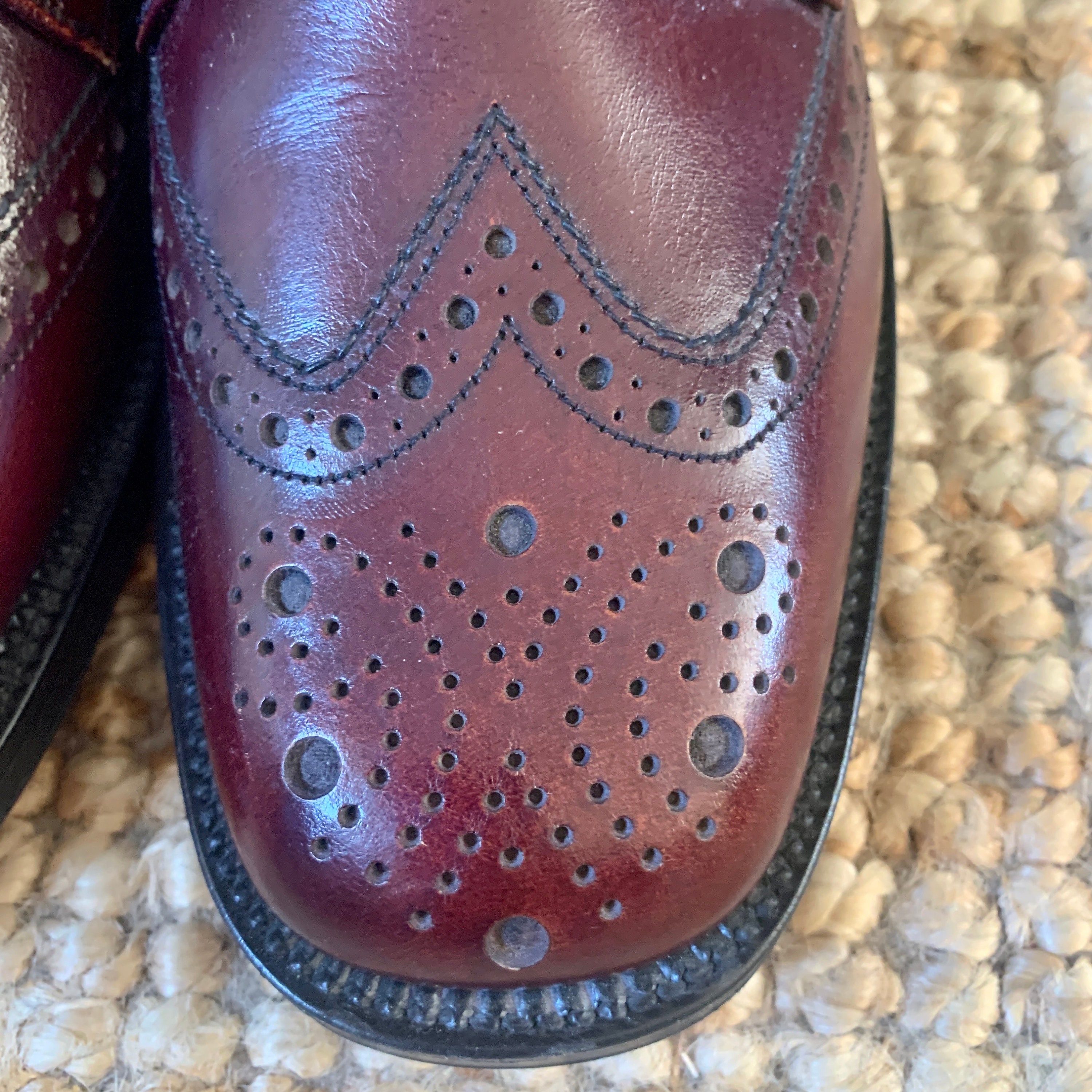 Classic English Wingtip Brogues by St Michael. Brown Burgundy or ...