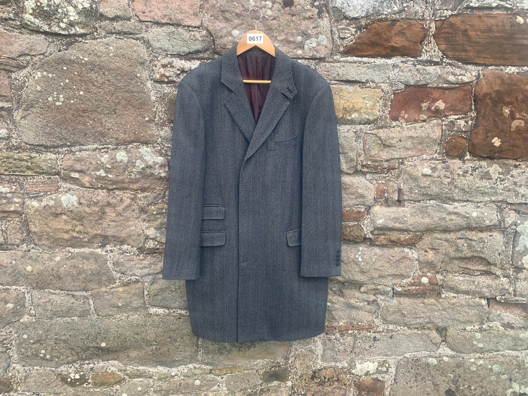 SINGLE BREASTED OVERCOAT Classic Superior Quality Elegant Sartorial ...