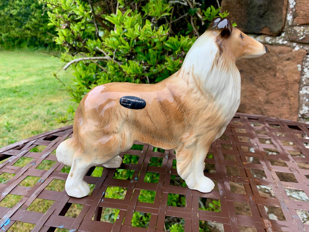 Vintage English Rough Collie Figurine. Made in England by Coopercraft ...