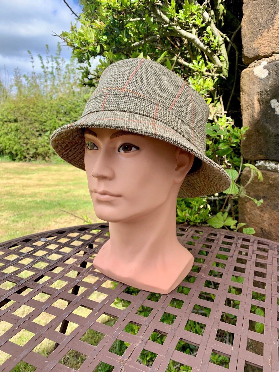 BRUAR HOUSE HAT - Vintage Country Tweed Check Hat Made in England for ...