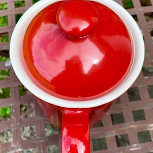 RETRO Nescafe COFFEE POT - Vintage or Retro Red Nescafe Ceramic Coffee ...
