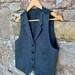 Vintage English Ladies Waistcoat or Vest. Grey Classic Wool Mix British ...