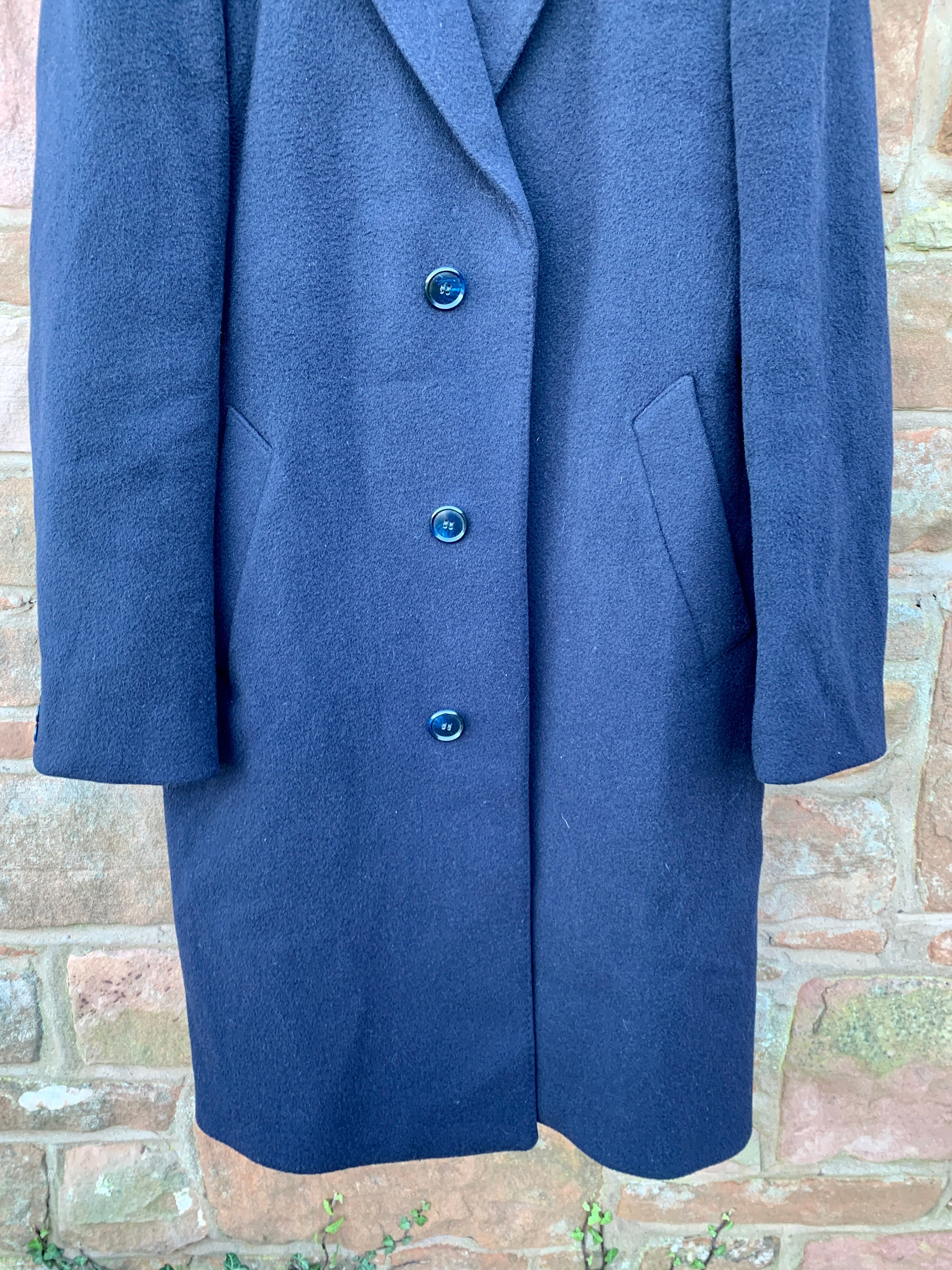 GENUINE CROMBIE OVERCOAT - Gent's Superior Sartorial Pure New Wool Navy ...