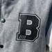 American Style Varsity Bomber Jacket Finished in Grey With a Black ...