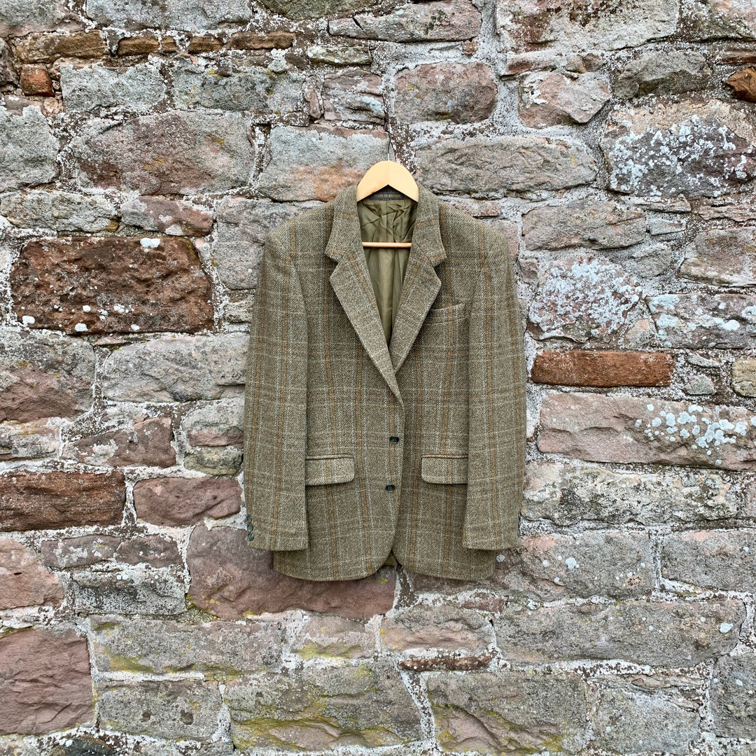 DUNN & Co JACKET / Harris Tweed JACKET / Vintage 2 Button Old School ...