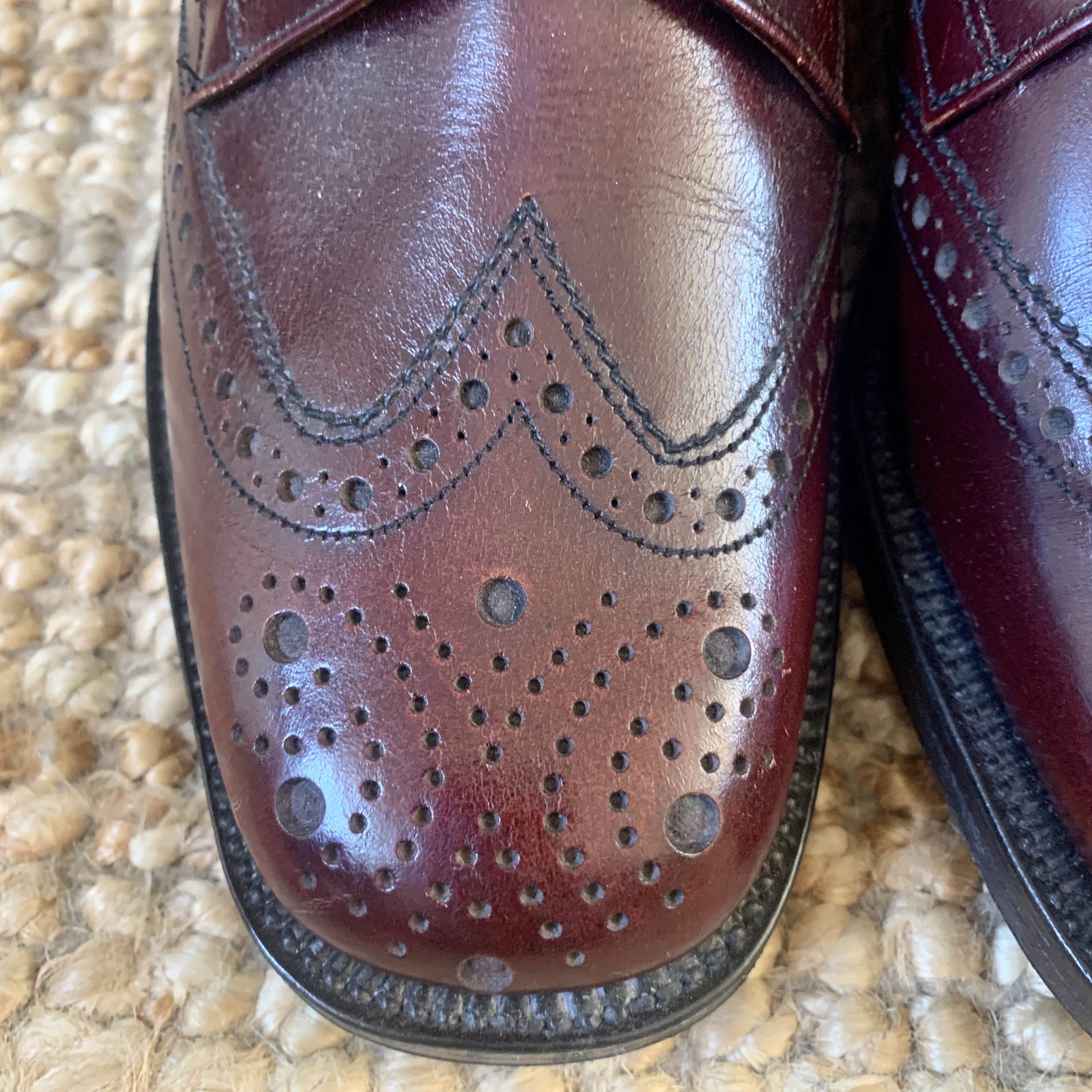 Classic English Wingtip Brogues by St Michael. Brown Burgundy or ...