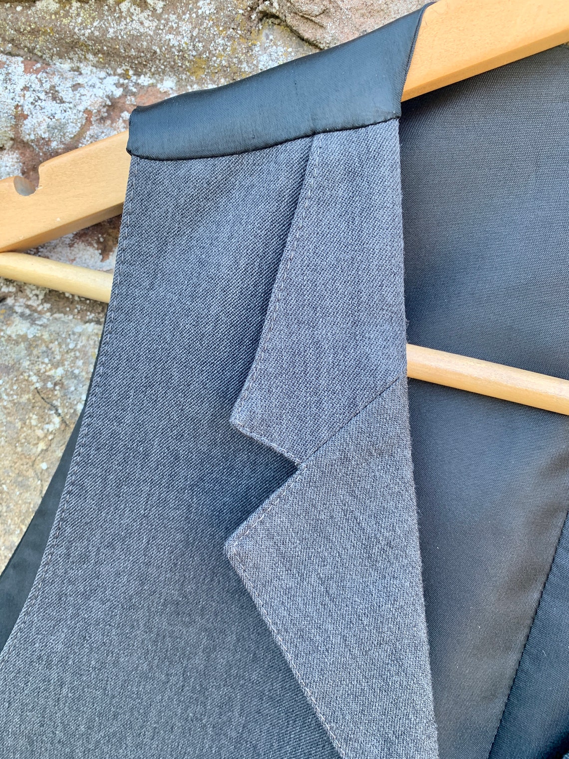 Vintage English Ladies Waistcoat or Vest. Grey Classic Wool Mix British ...