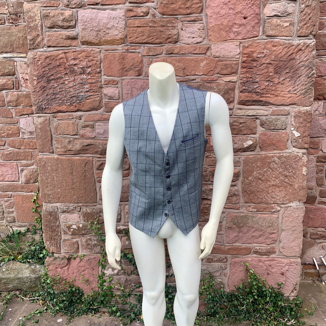 Retro English Waistcoat. Classic Check Vest or Waistcoat Suitable for ...