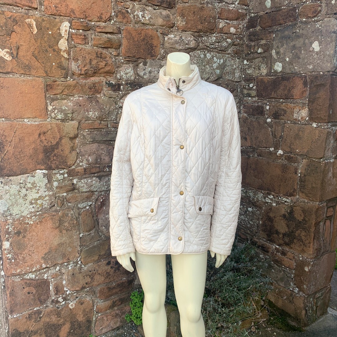 Ladies Cream Barbour Flyweight Cavalry Jacket - Size UK 20 - Etsy