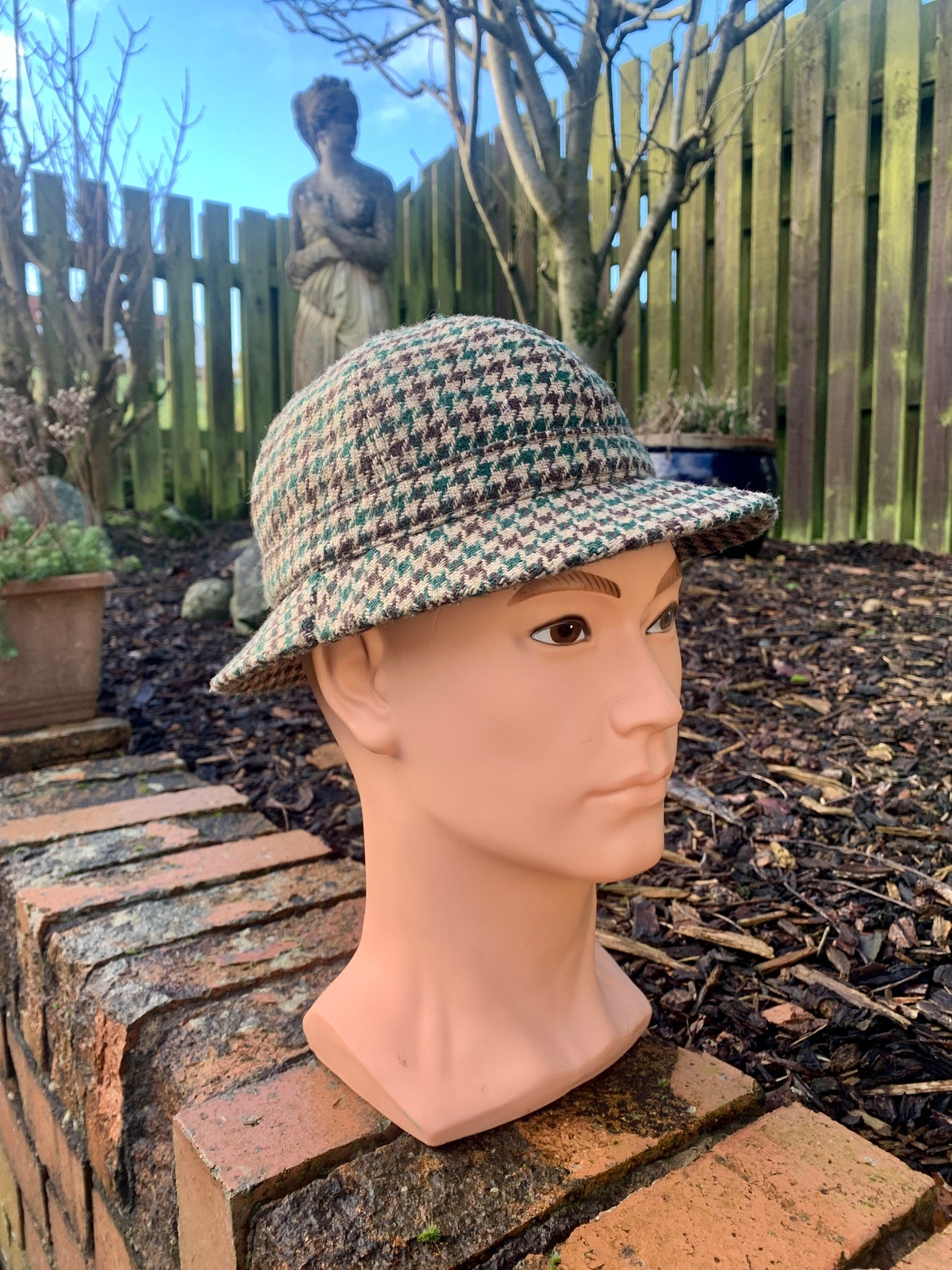 DEERSTALKER TWEED HAT Vintage English or British Country Tweed ...