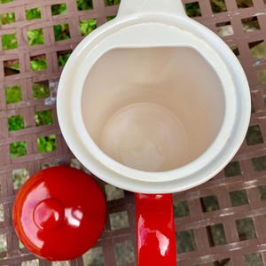 RETRO Nescafe COFFEE POT - Vintage or Retro Red Nescafe Ceramic Coffee ...